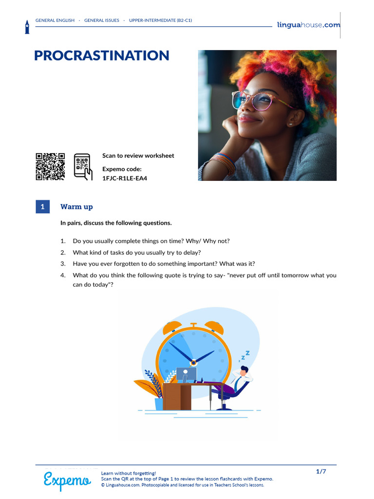 procrastination-british-english-student-B2-C1 | PDF | Procrastination ...