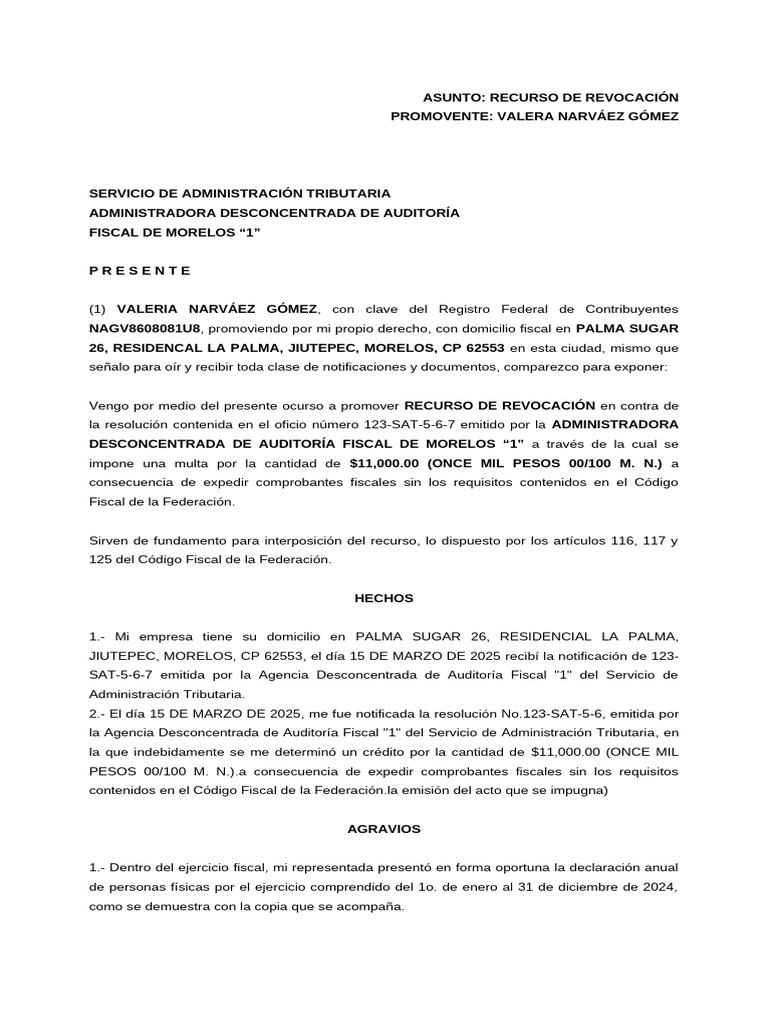 Recurso de Revocacion | PDF | Gobierno