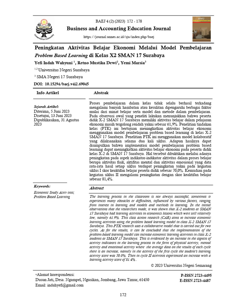 PTK METODE PBL | PDF