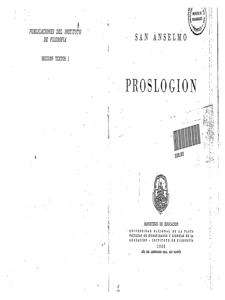 Anselmo - Proslogion | PDF