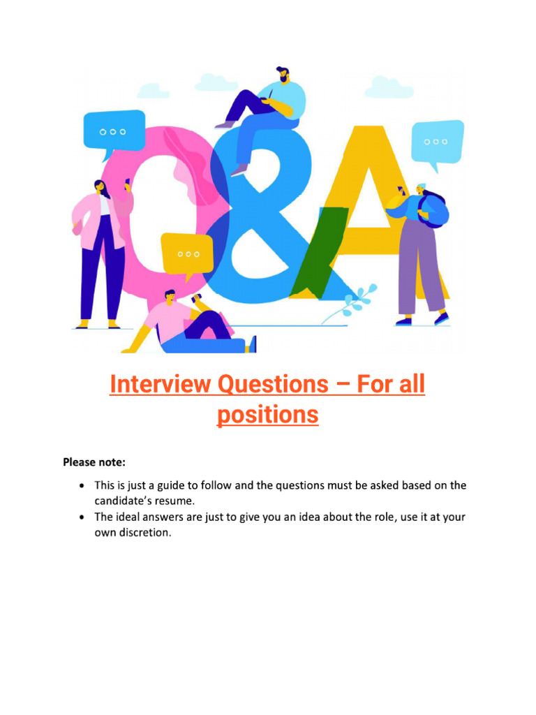 Interview Oral Questions | PDF