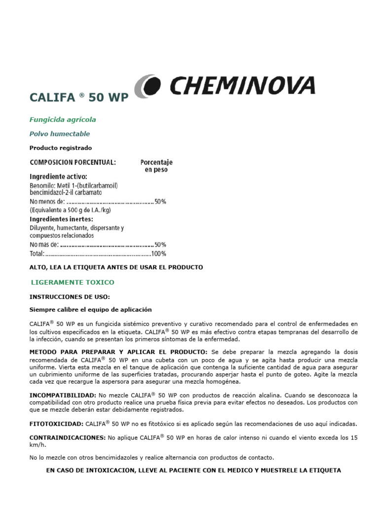 Califa Polvohumectable | PDF