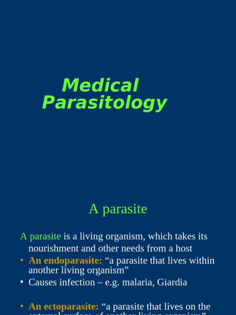 Understanding Medical Parasitology Basics | PDF | Parasitism | Infection