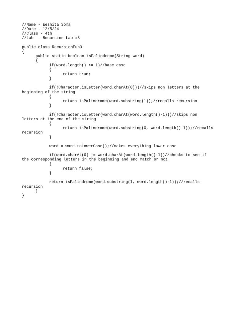 Recursion Fun 3 | PDF