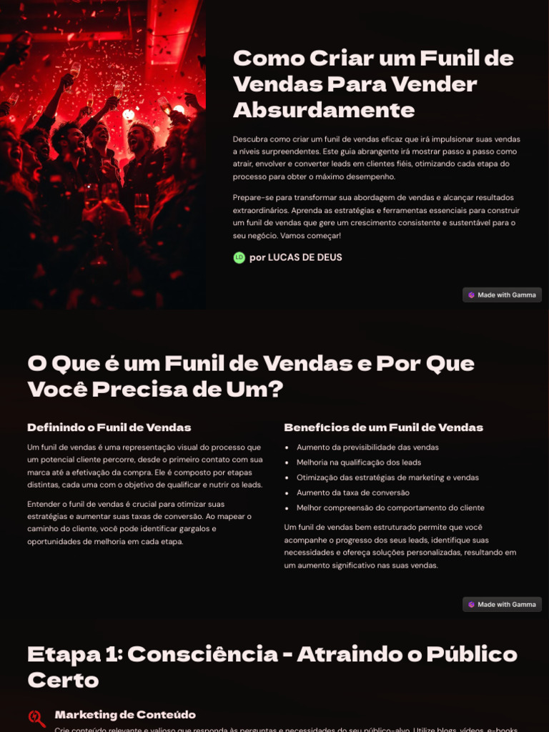 Como Criar Um Funil de Vendas Para Vender Absurdamente | PDF | Marketing | Gestão de ...