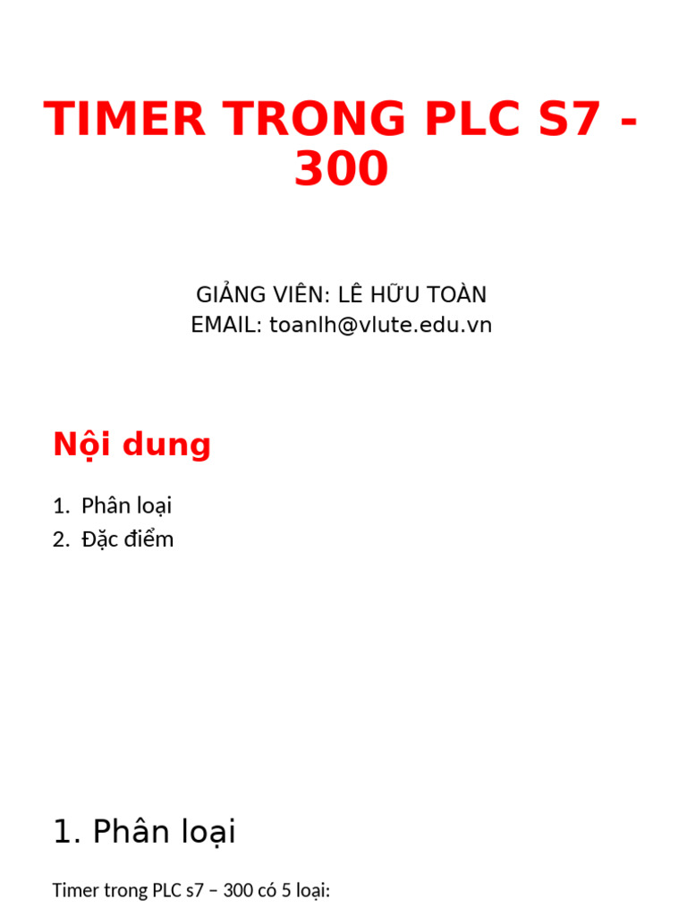 Timer Trong PLC S7 - 300 | PDF