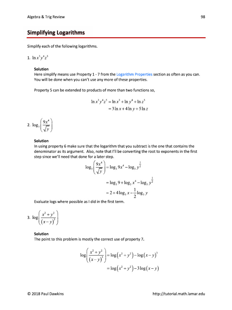 Logarithm_review_simplifying_23 | PDF