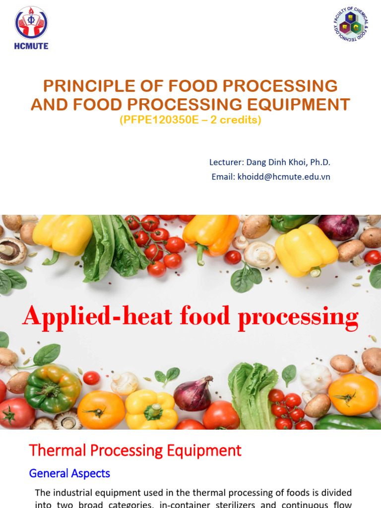Thermal Processing in Food Technology | PDF