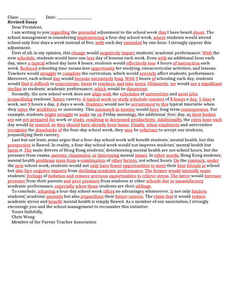 2022 Q.9 (Four-Day School Week) Report | PDF | Mental Health | Argument