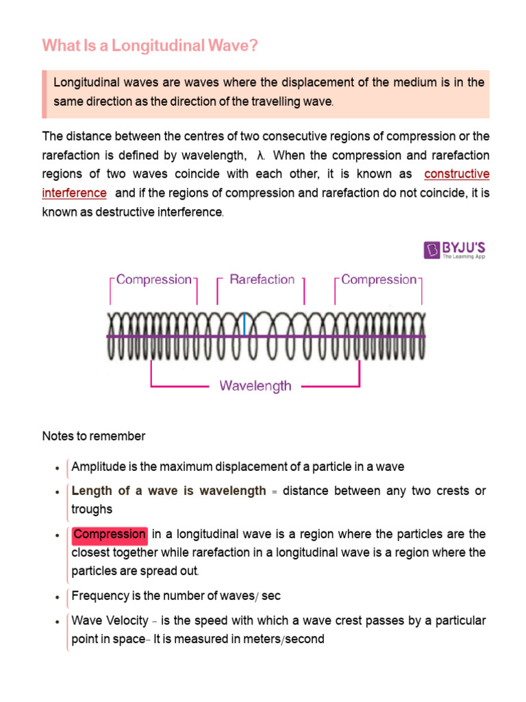 Understanding Longitudinal Waves | PDF