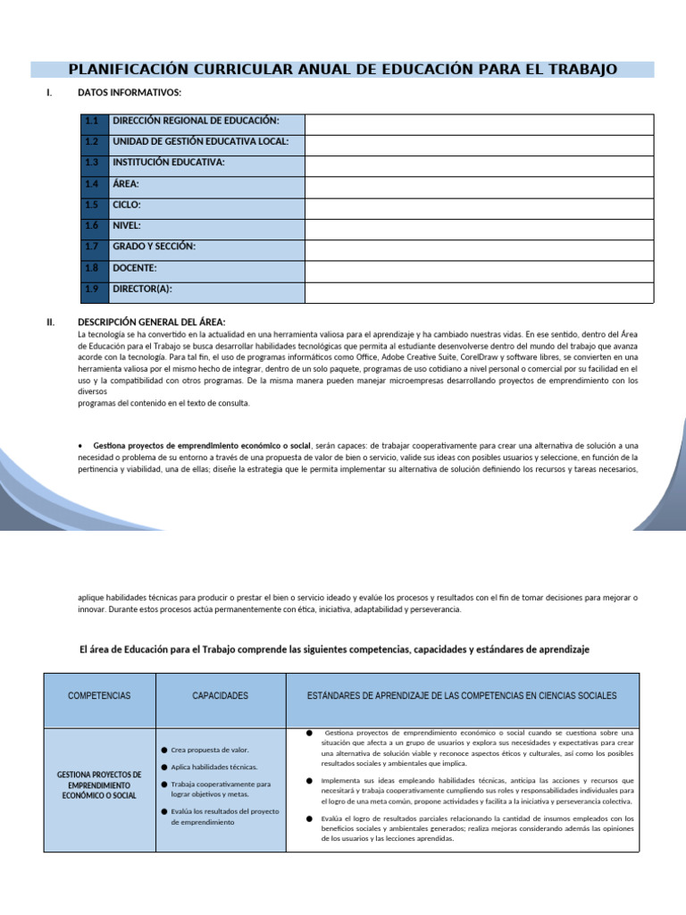 Programacion Anual Ept 1° (Computacion) - 2025 | PDF | Evaluación | Aprendizaje