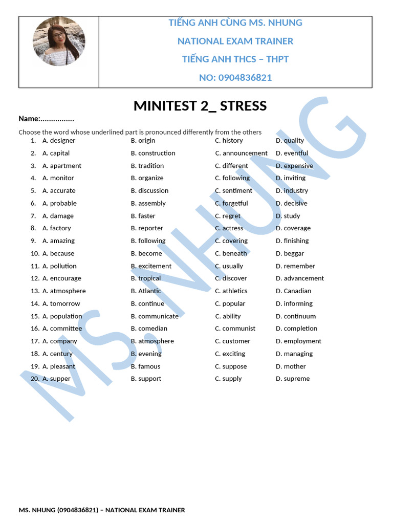 Mini Test 2 | PDF