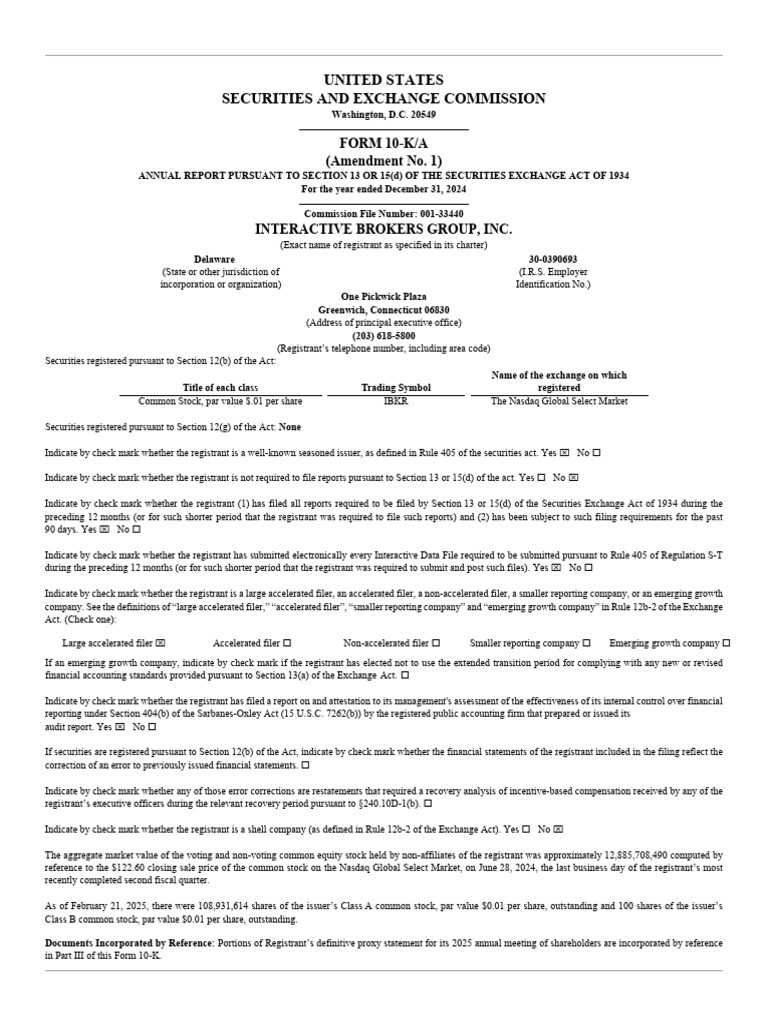 United States Securities and Exchange Commission: FORM 10-K/A ...