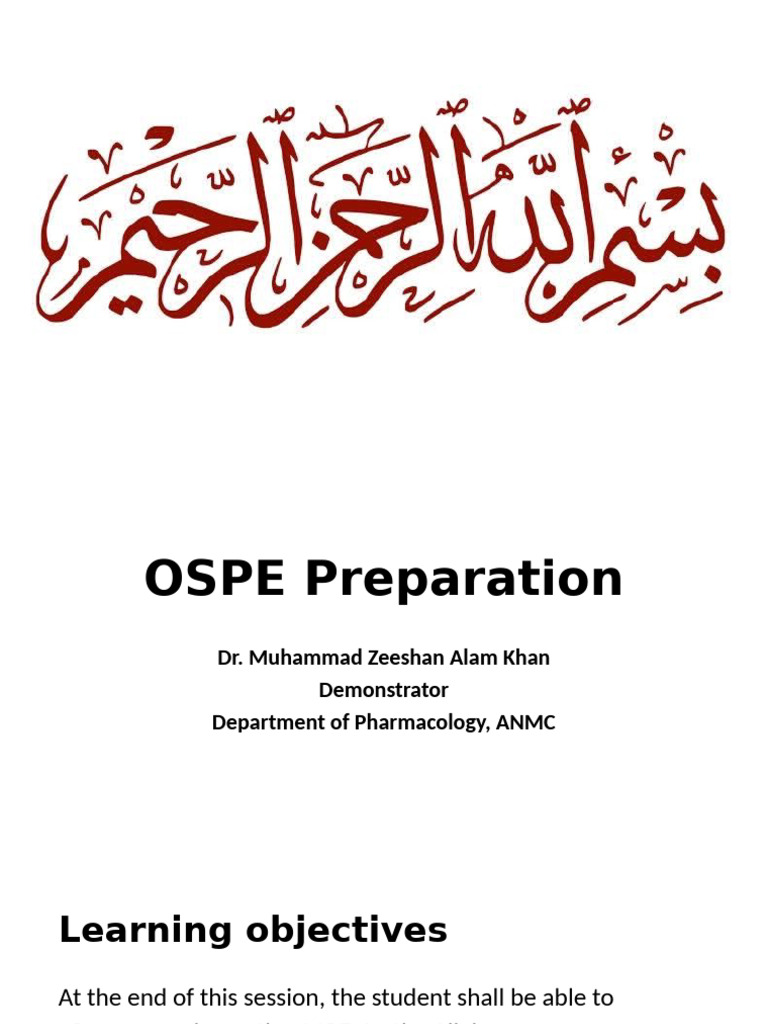 1st Modular OSPE Revision | PDF | Dose (Biochemistry) | Chemistry