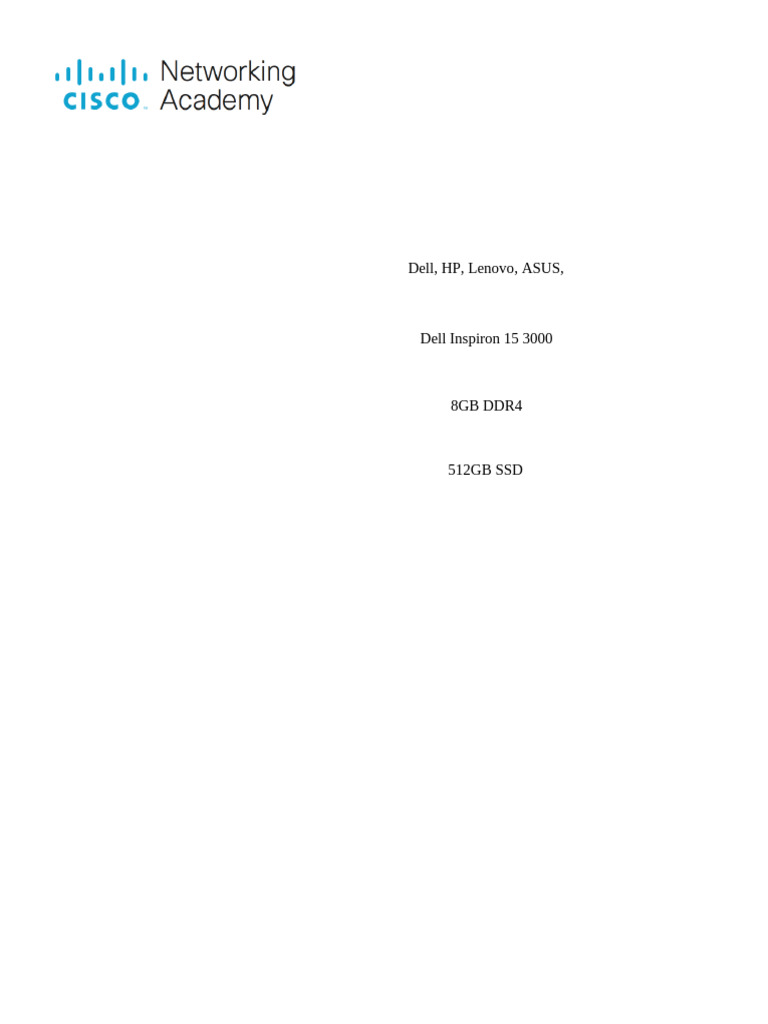 7.7.2.4 Lab - Research Laptop Specifications | PDF | Laptop | Dell