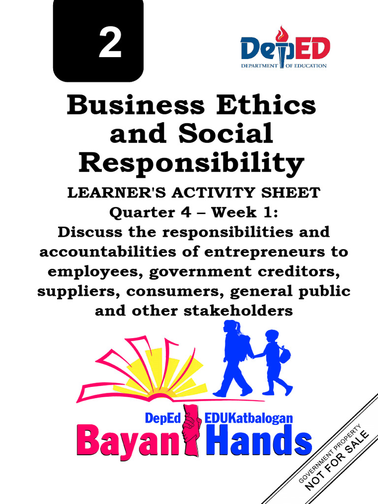 Business-Ethics-12 Q4 LAS Week1 | PDF | Employment | Waste