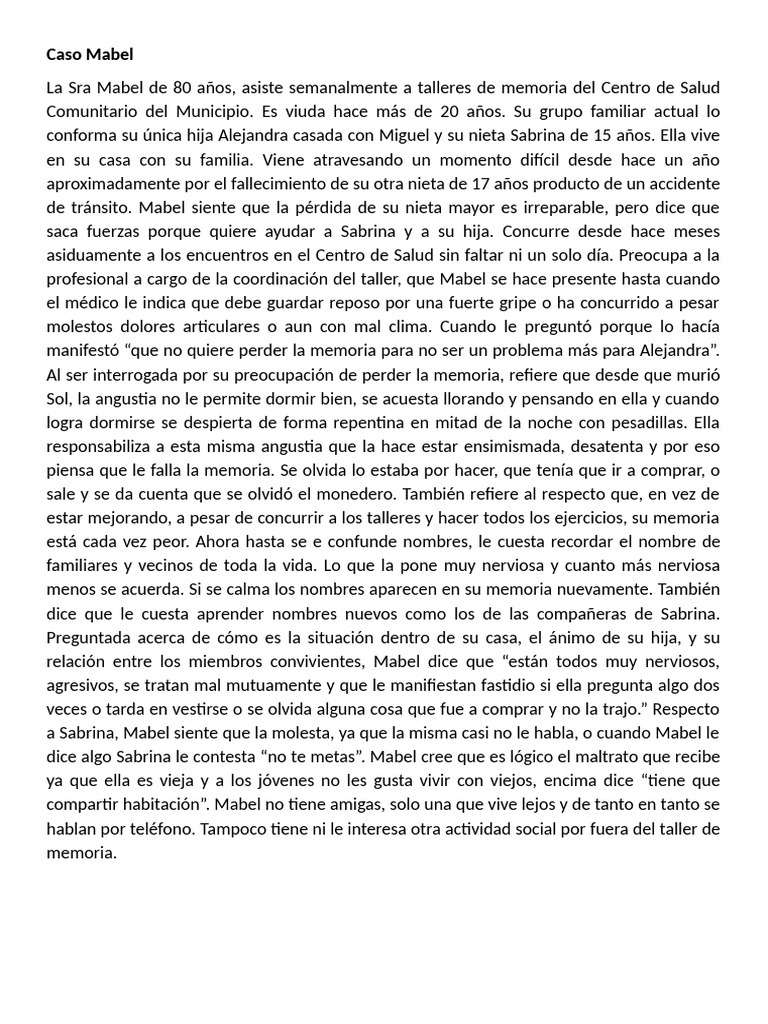 Caso Mabel | PDF