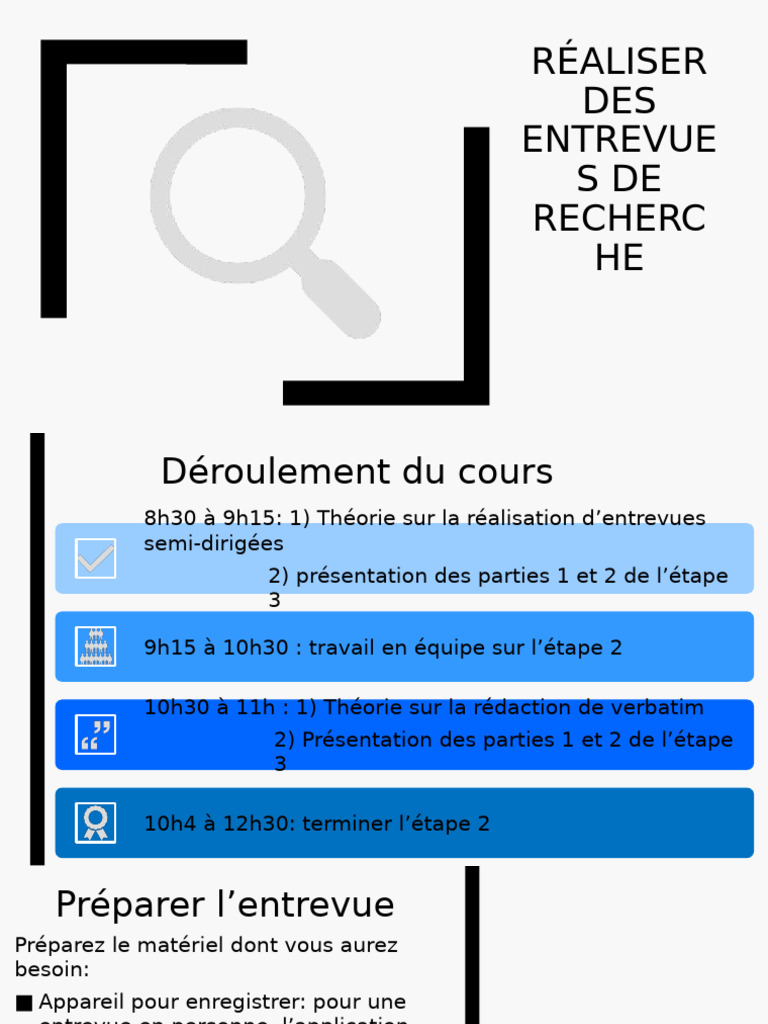 Exemple de verbatim d'entrevue | PDF