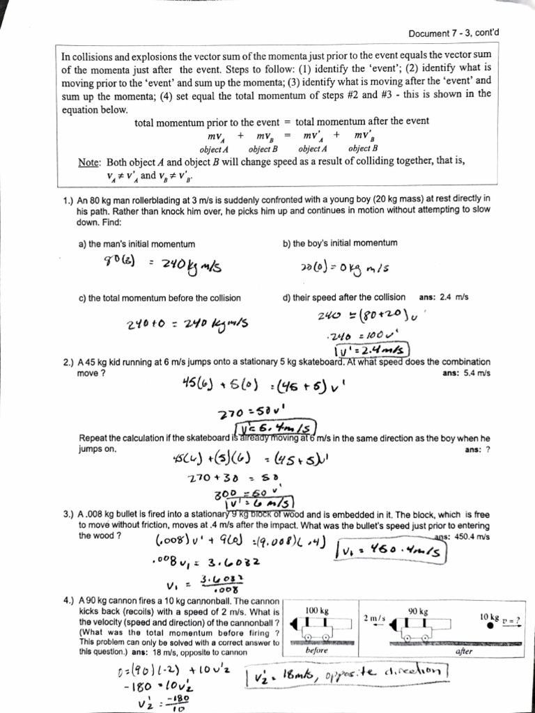 Momentum Conservation in Collisions | PDF | Momentum | Quantity