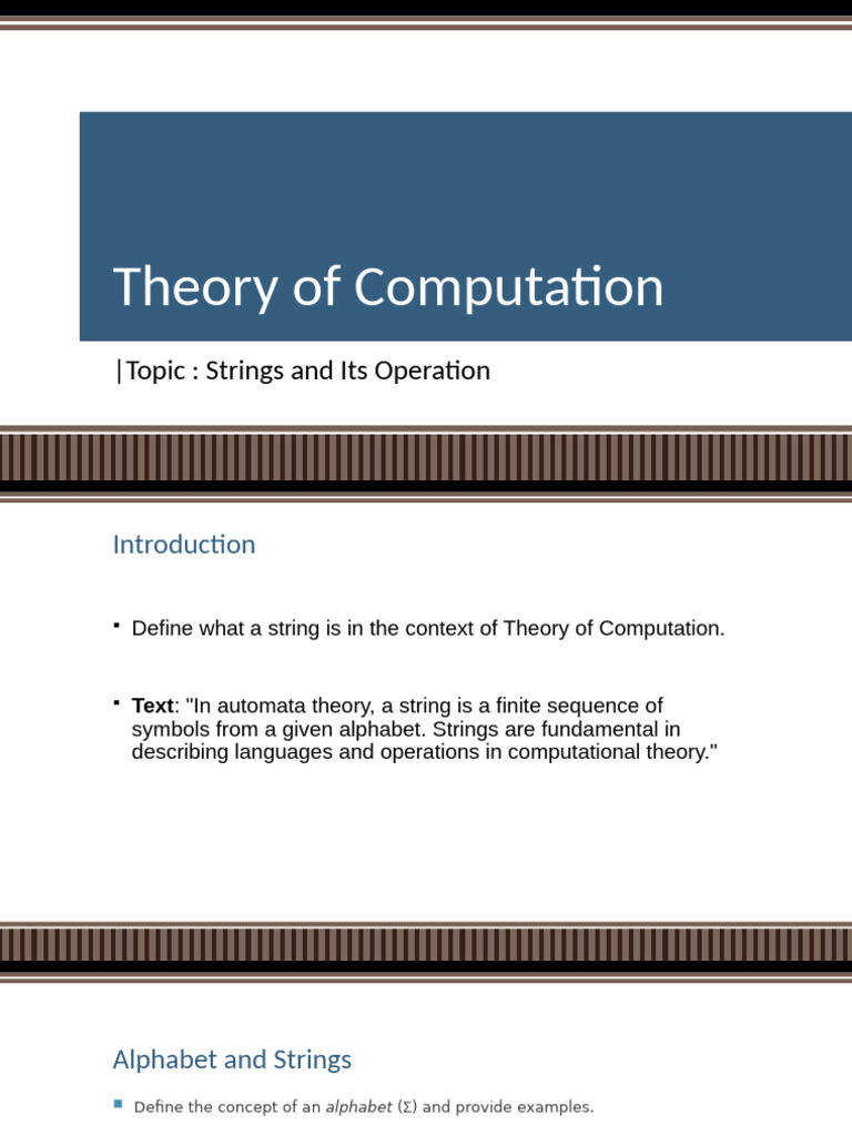 Understanding Strings in Computation | PDF
