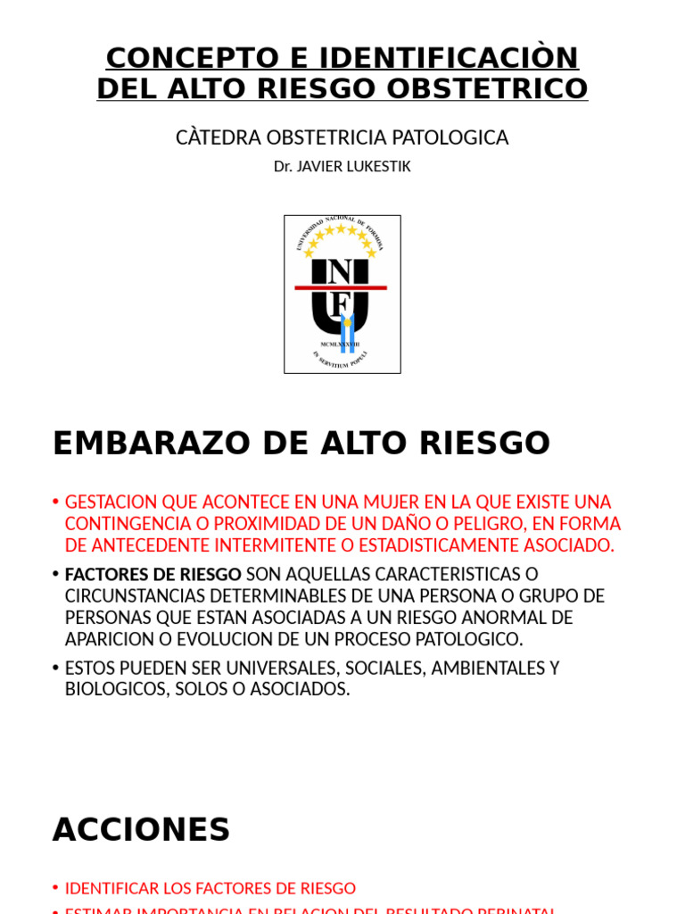 Identificación del Riesgo Obstétrico | PDF | Muerte materna | El embarazo