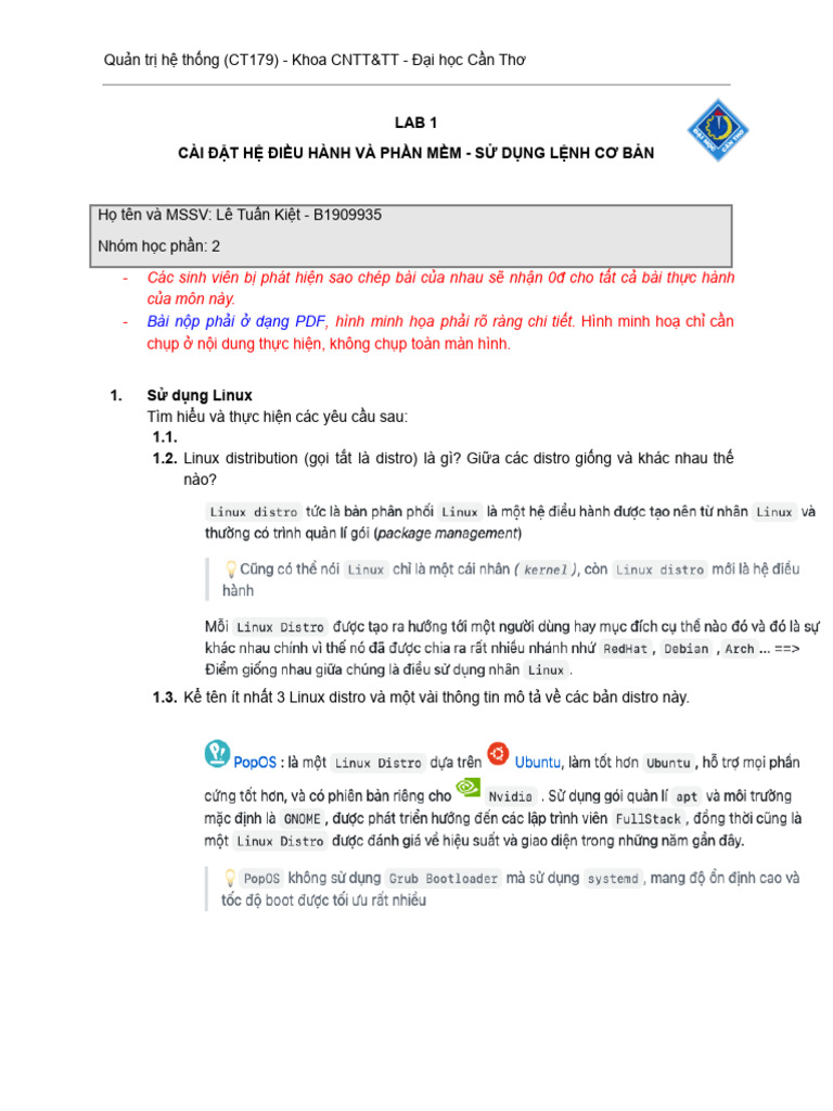 B1909935 QTHT Lab1 02 2020 2021 | PDF