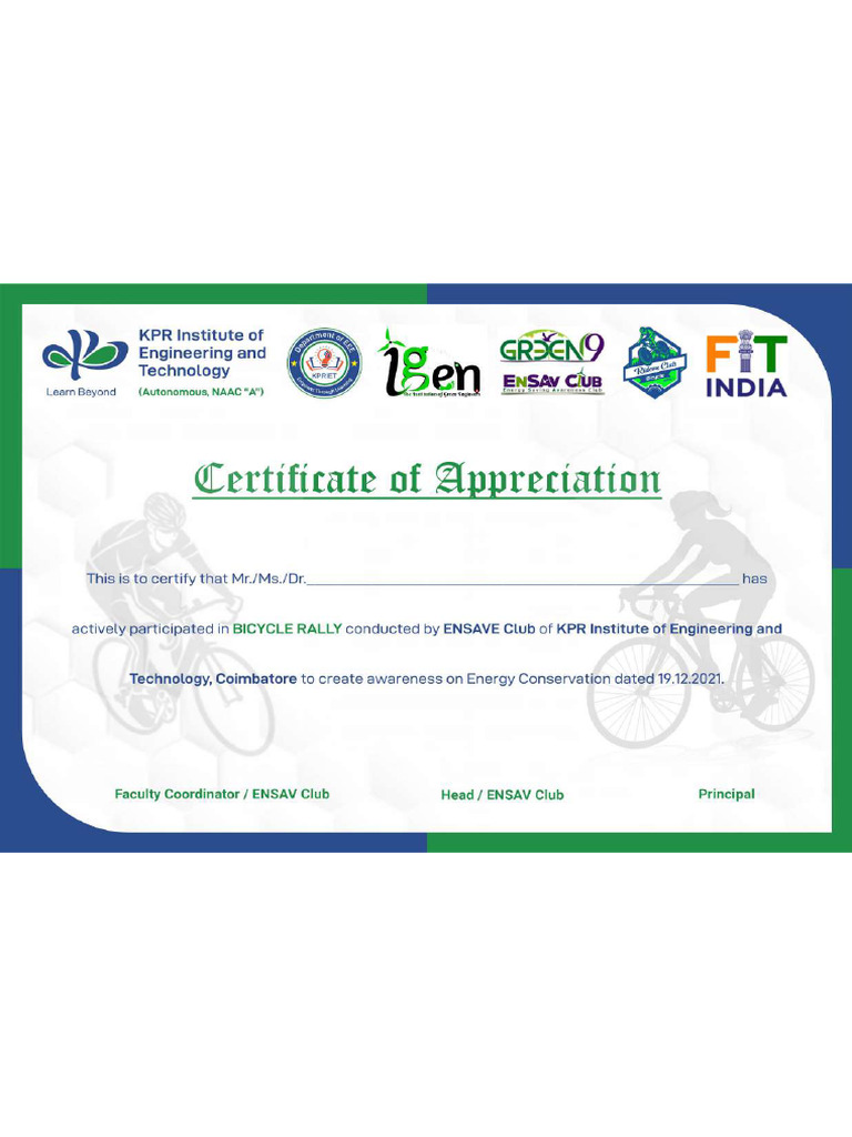 Cycle Rally Certificate | PDF
