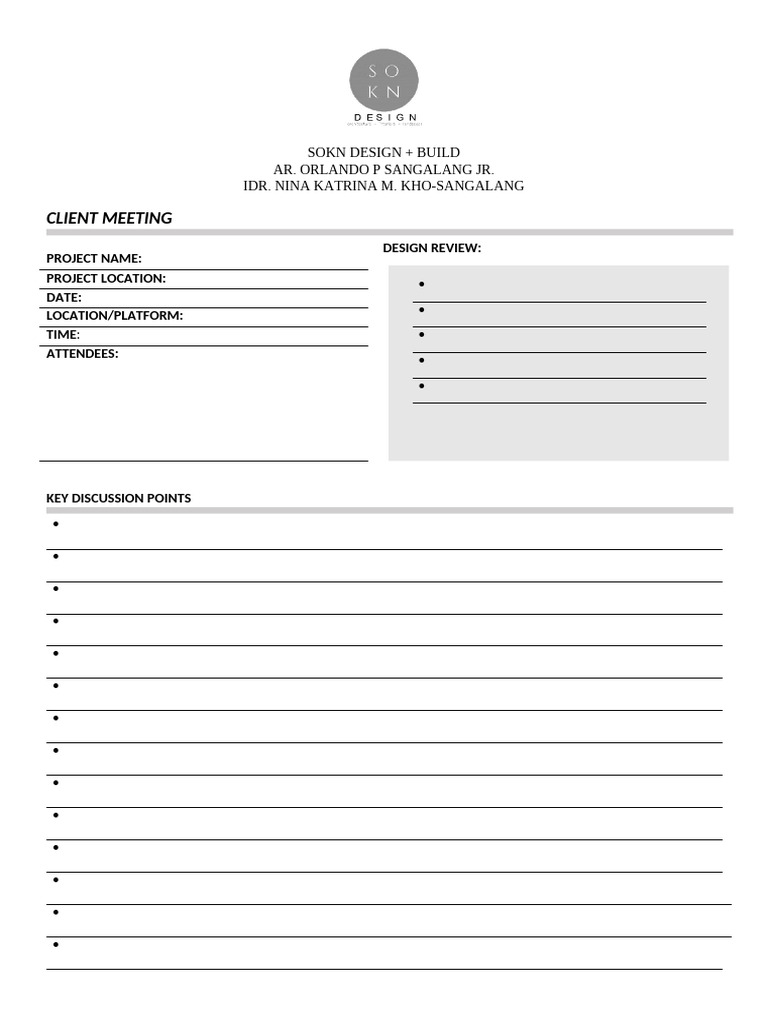 Minutes of Meetings Template | PDF