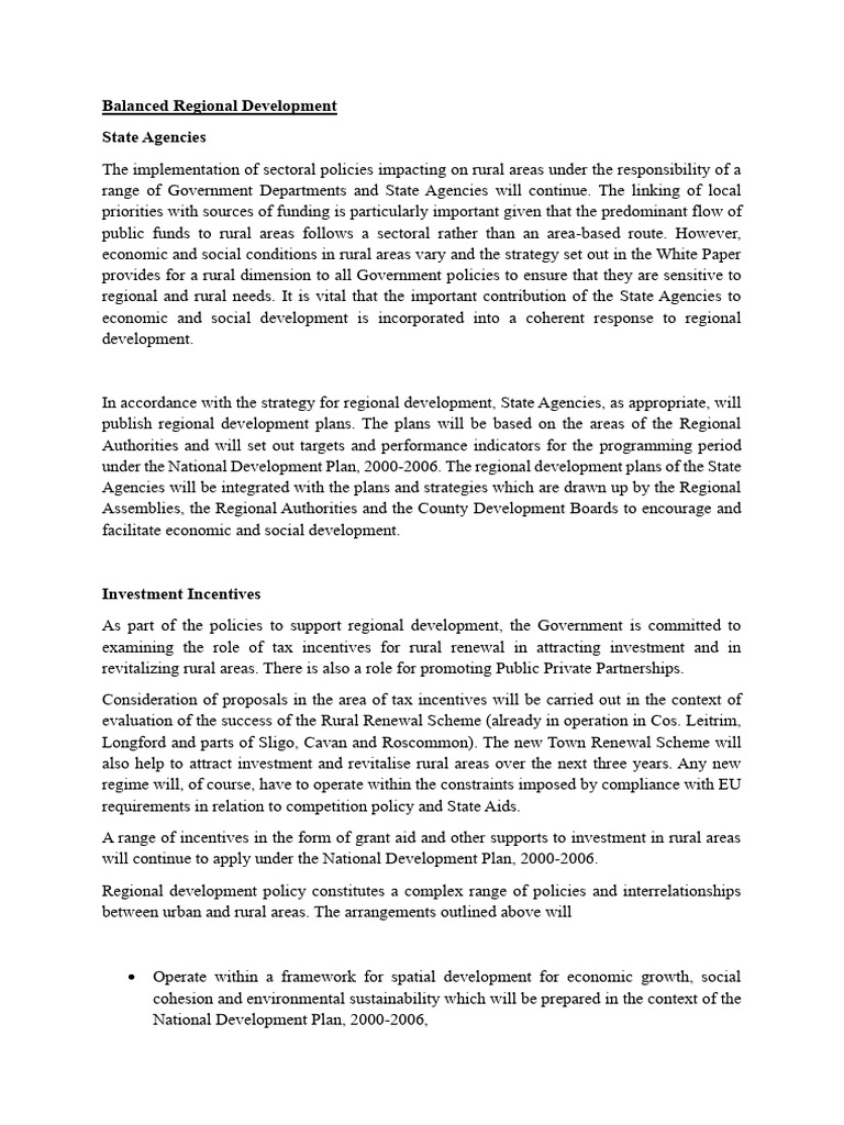 Balanced Regional Development - 01 | PDF | Information And ...