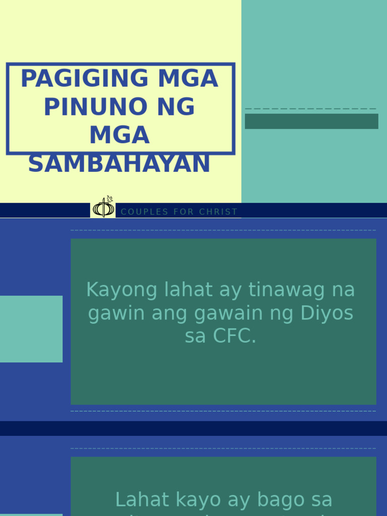 CFC HLT Talk 3 Being Leaders of Households | PDF