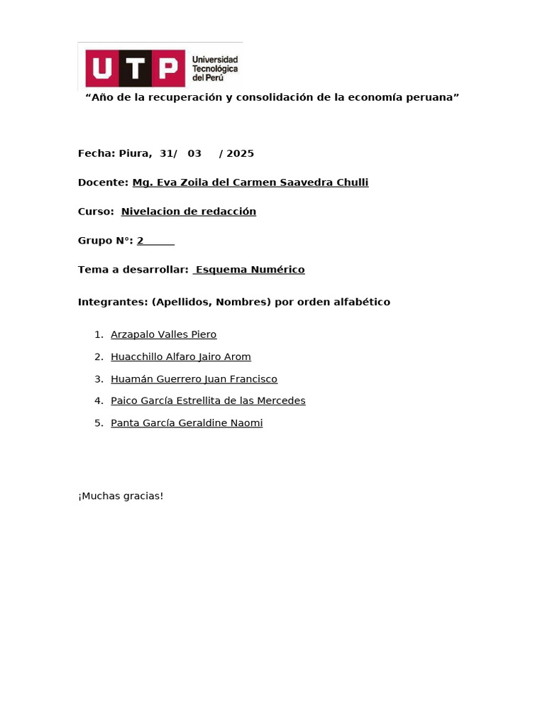 Esquema Númerico | PDF