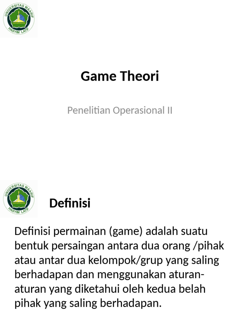 9b. Game Theori | PDF