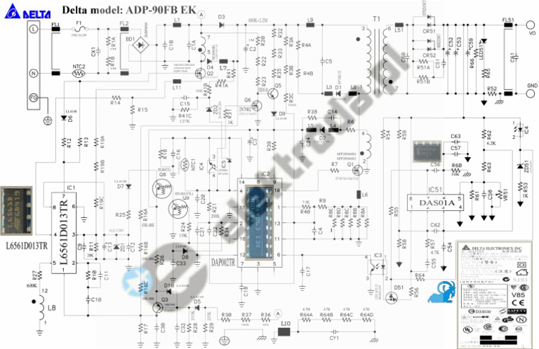Delta ADP-90FB EK rev.01-IC DAP002 | PDF