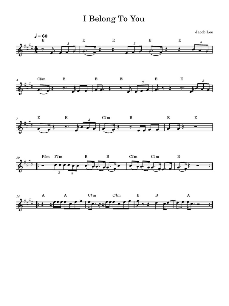 I Belong To You - Chords Guide | PDF