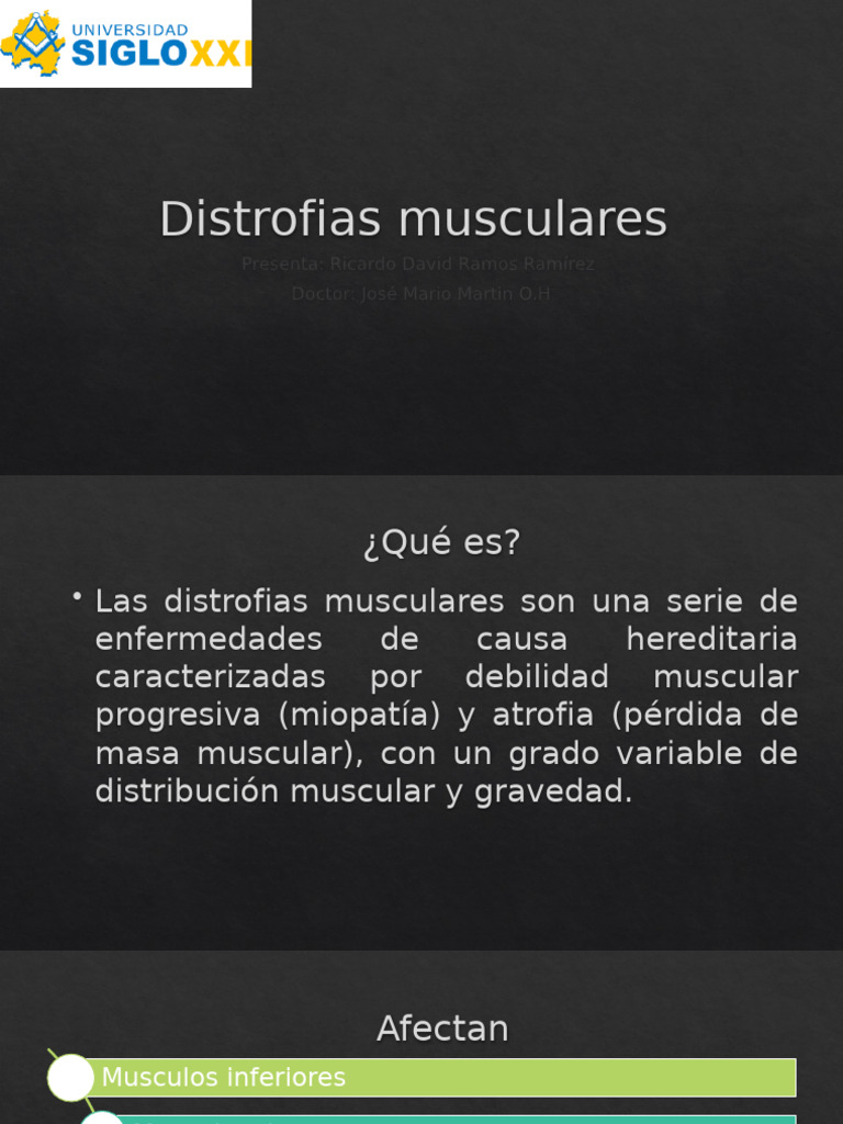 13.1. Distrofias Musculares | PDF | Músculo | Medicina CLINICA