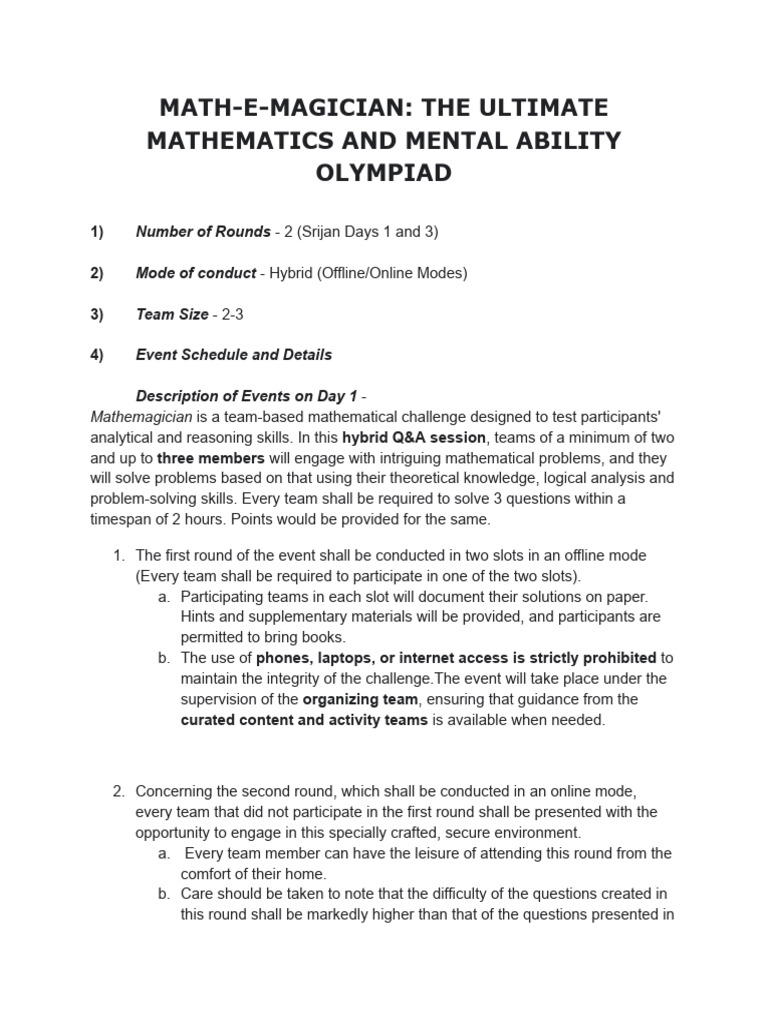 Mathemagician Description | PDF | Cognition