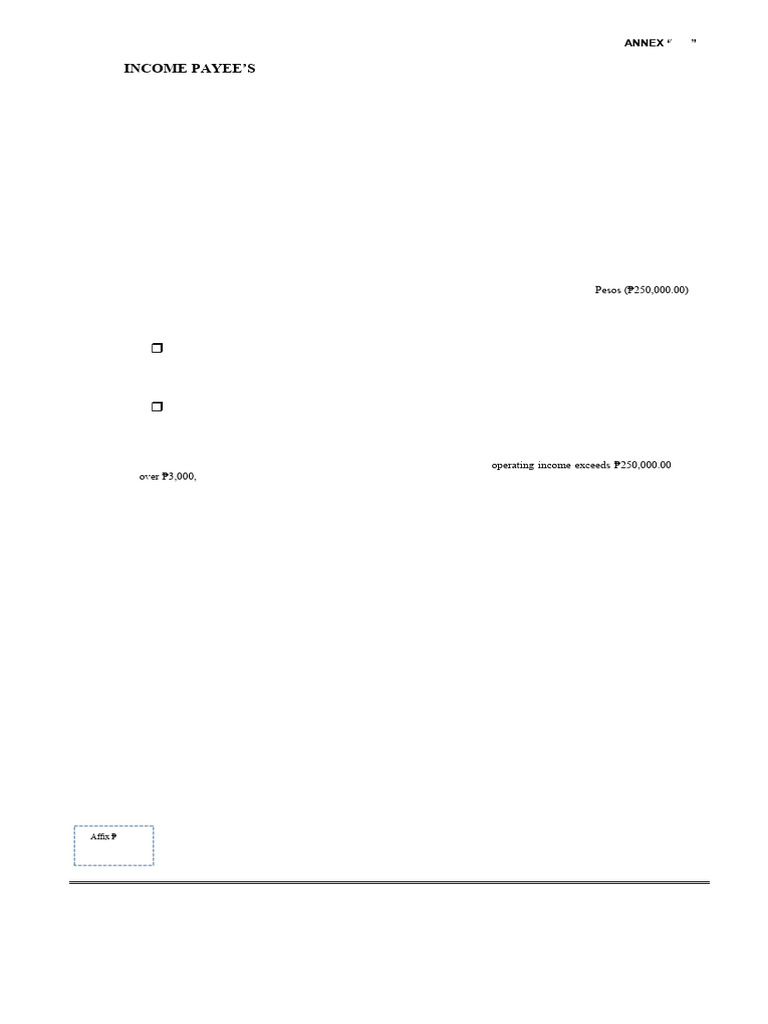 Sworn Declaration Annex B 2 | PDF | Taxes | Income Tax