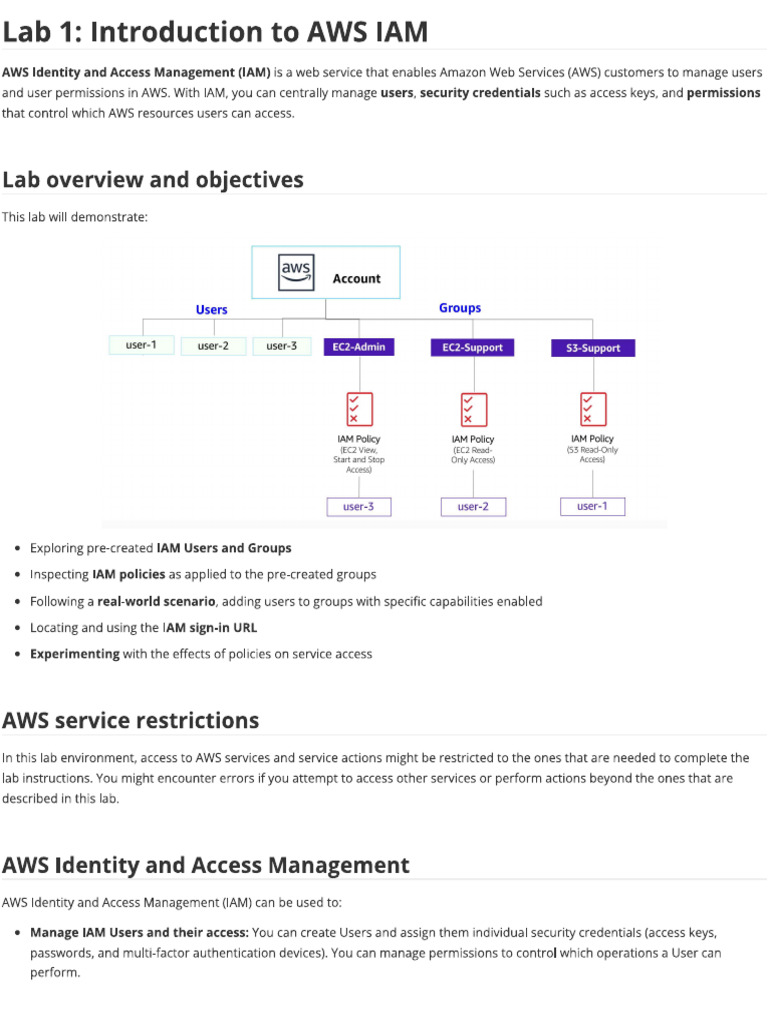 Lab1 IAM | PDF