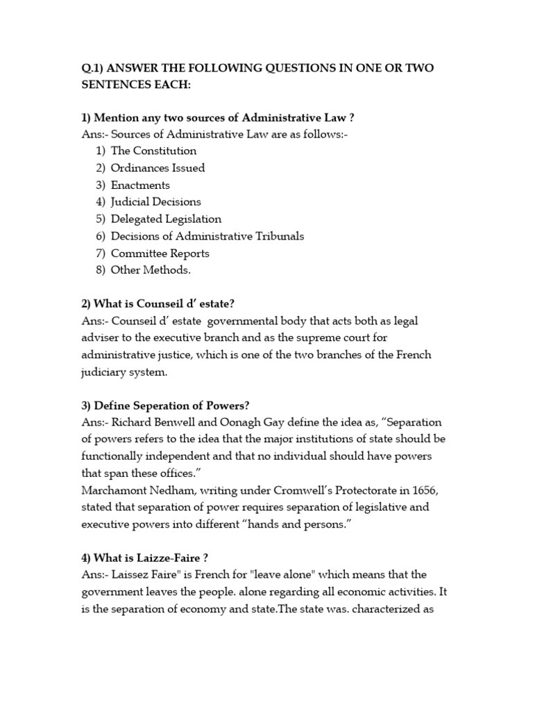 ADMIN LAW QUESTION AND ANSWER | PDF | Rule Of Law | Tribunal