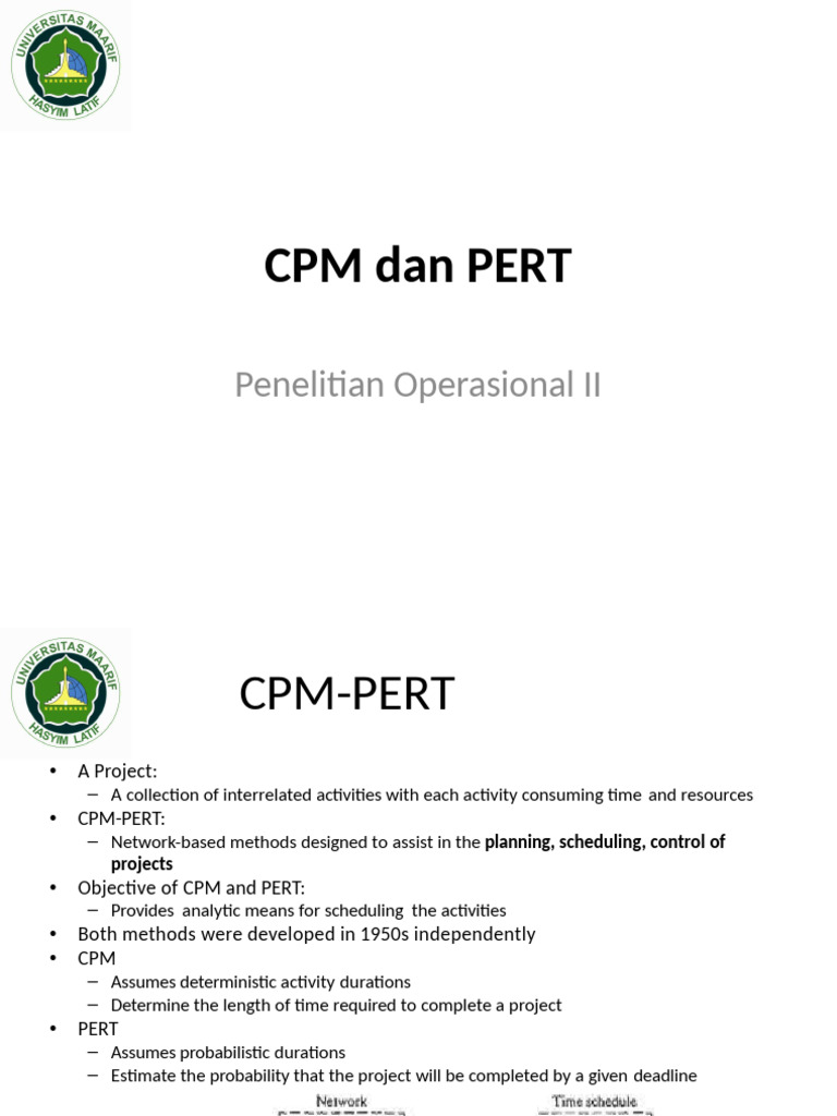 CPM and PERT Overview | PDF | Project Management | Scheduling (Computing)