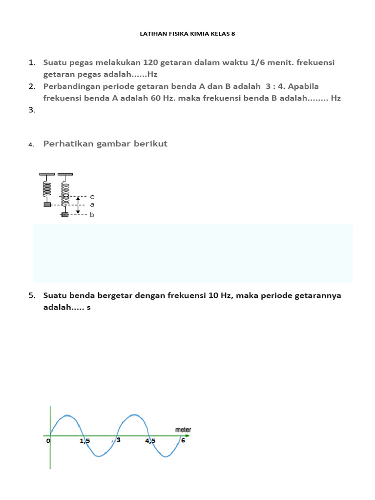 Frekuensi dan Periode Getaran Fisika | PDF