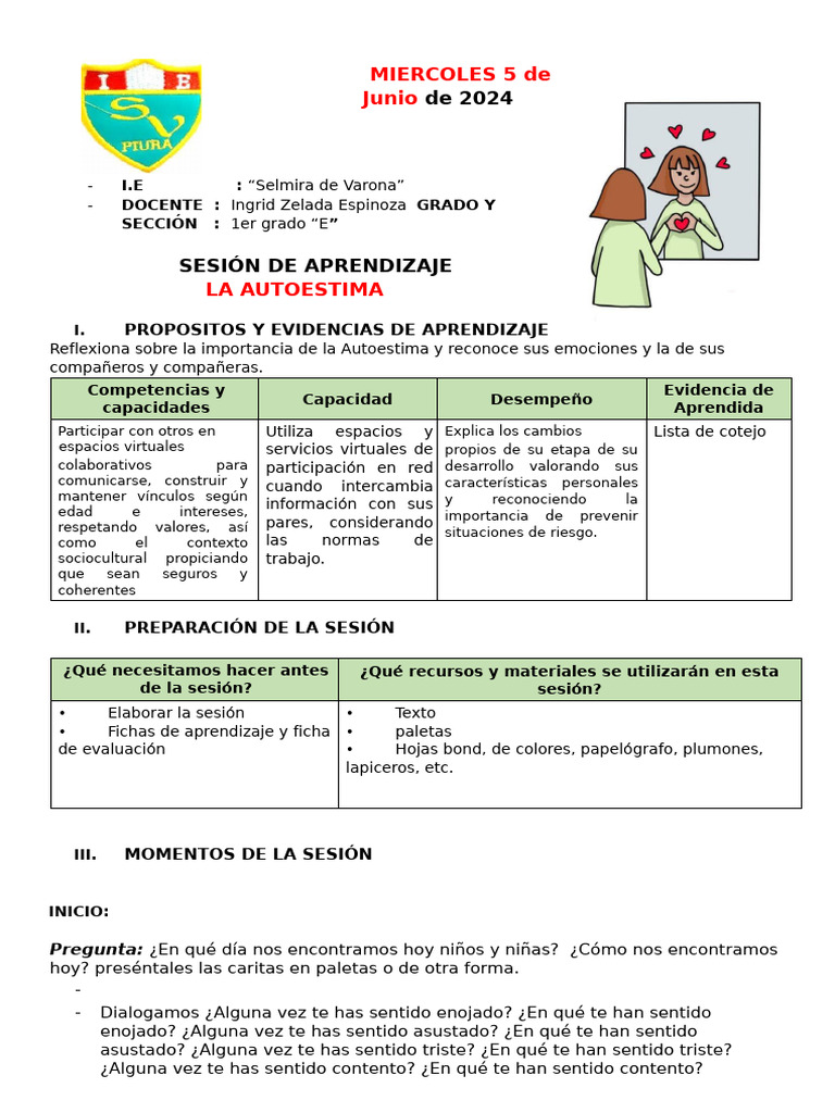 Actividad de Aprendizaje 4 de Junio Del 2024 | PDF | Las emociones | Aprendizaje