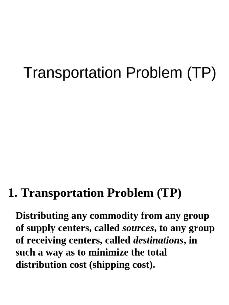 Transportation and Assignemnt Problems | PDF | Matrix (Mathematics ...