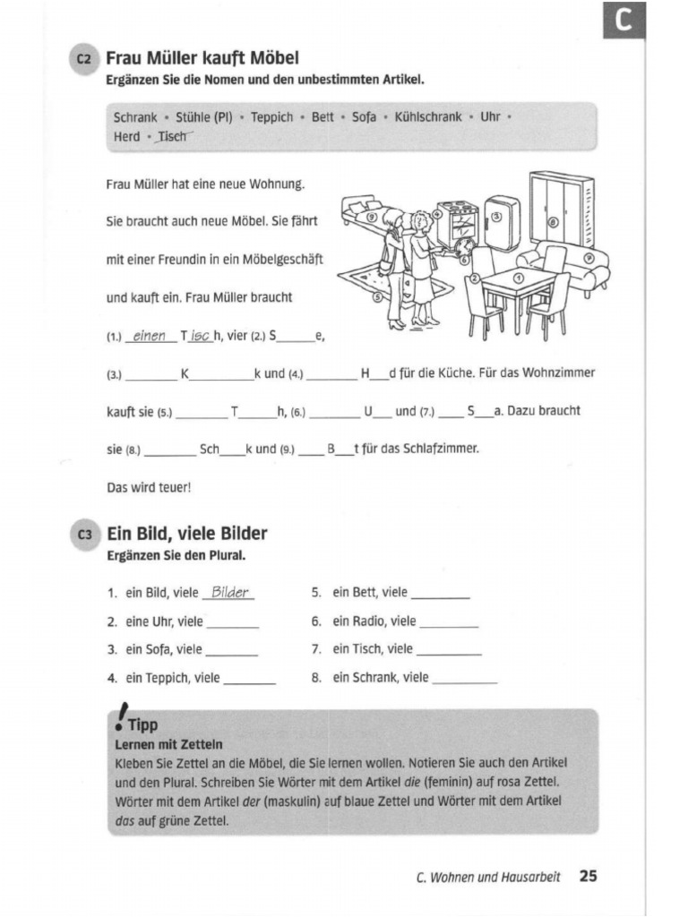 Möbel Wortschatz | PDF