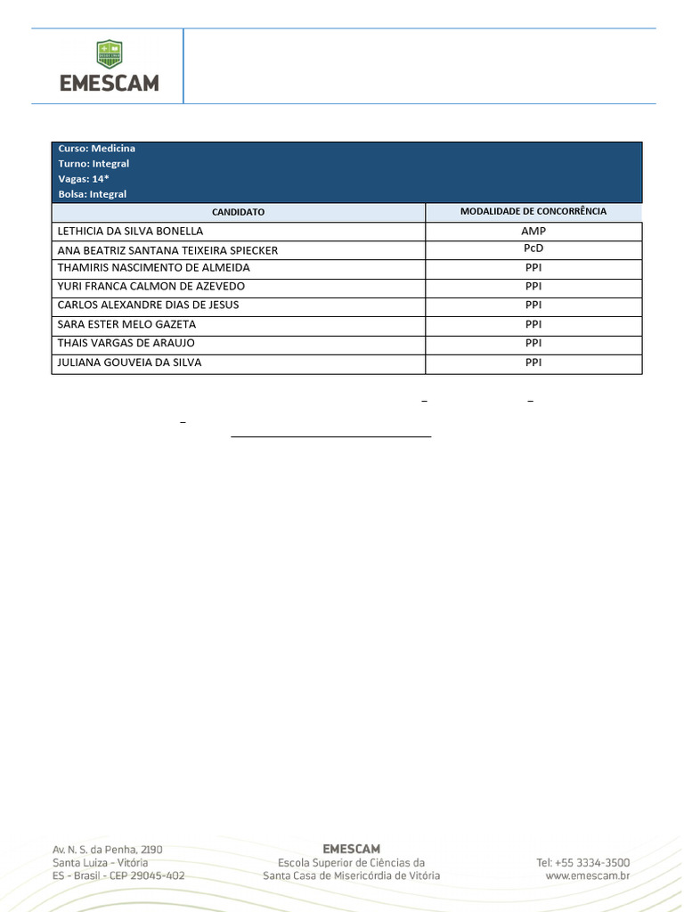 RESULTADO PROUNI 2023.2 1a CHAMADA Site | PDF