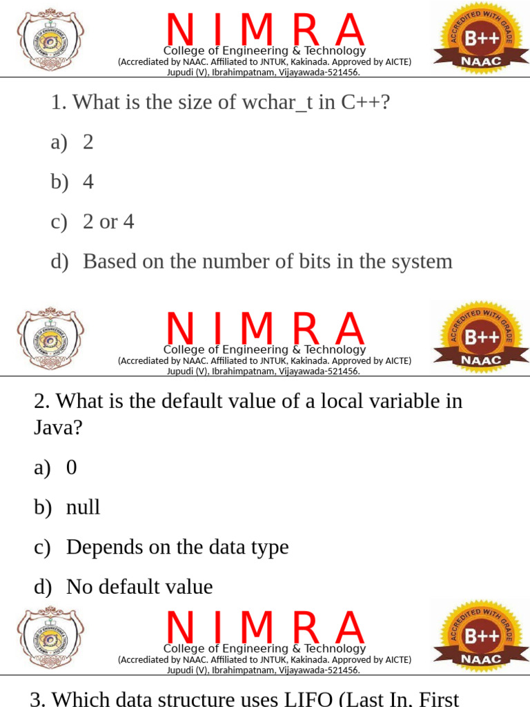 Round 2 (Quiz) (Questions) 1 | PDF | Algorithms And Data Structures ...