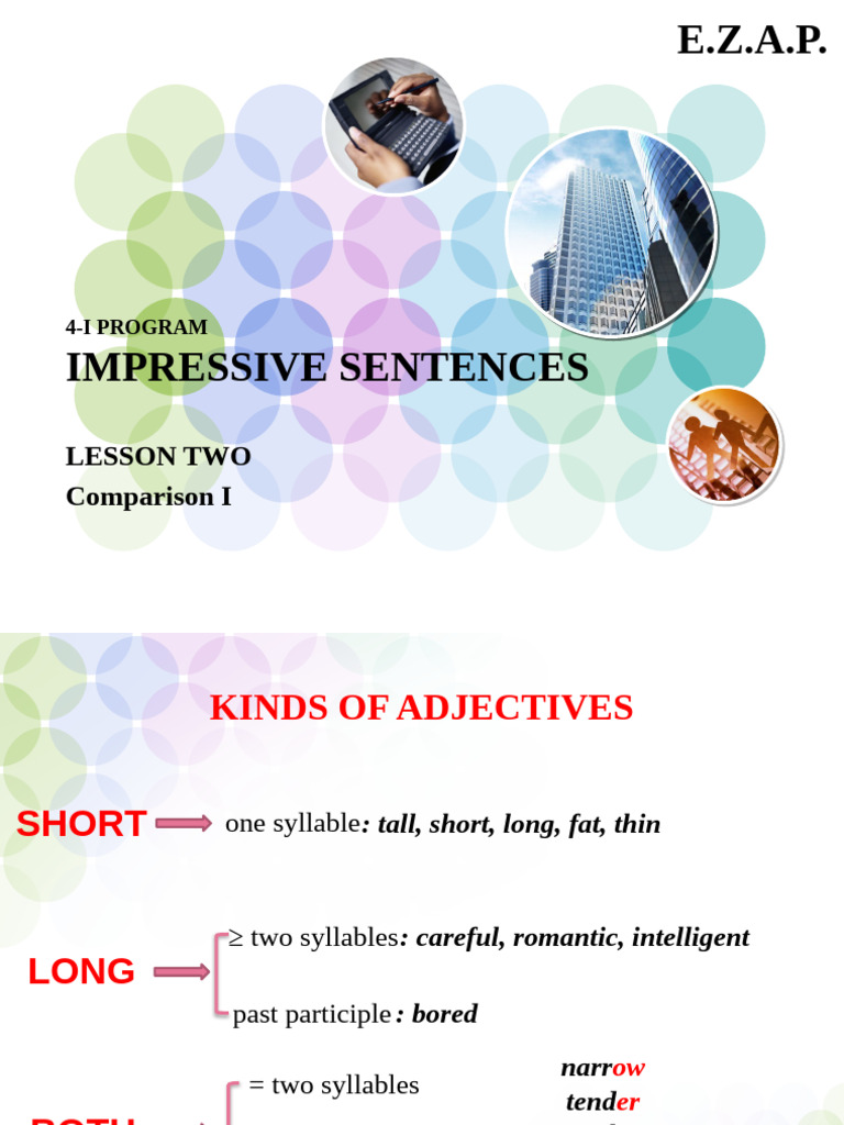 4-I Program - Impressive Sentences - Lesson 02 | PDF | Adjective ...