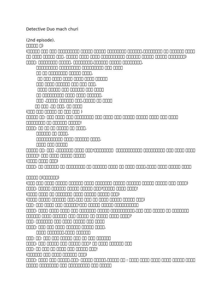 Detective Duo (Episode 2) Docx | PDF