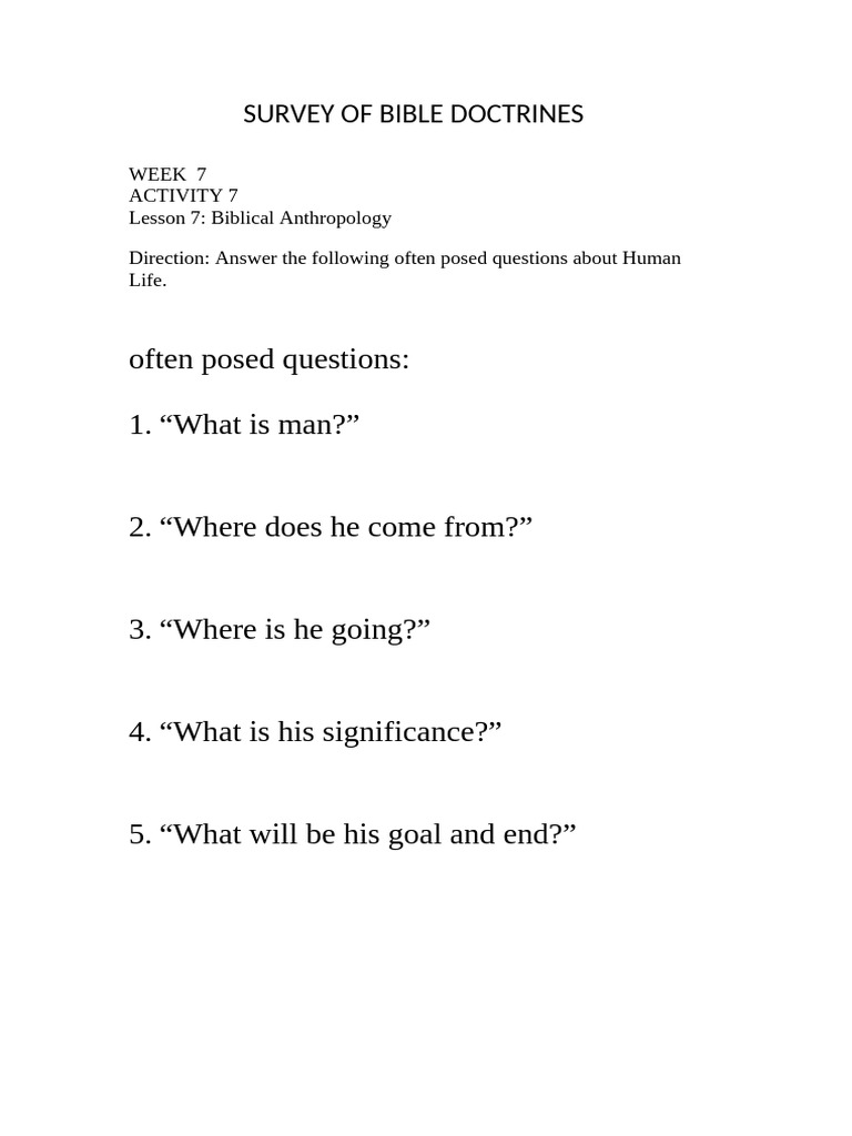 TH 321 Activity Week 7 Anthropology | PDF