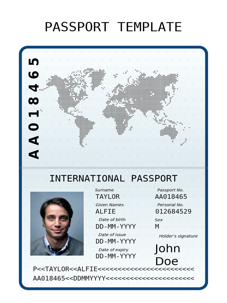 Blank Passport template | PDF
